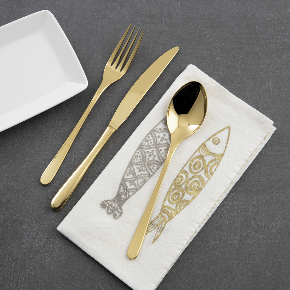 Cucchiaio tavola idea pvd gold - Prezzi Esclusivi per Acquisti Online!